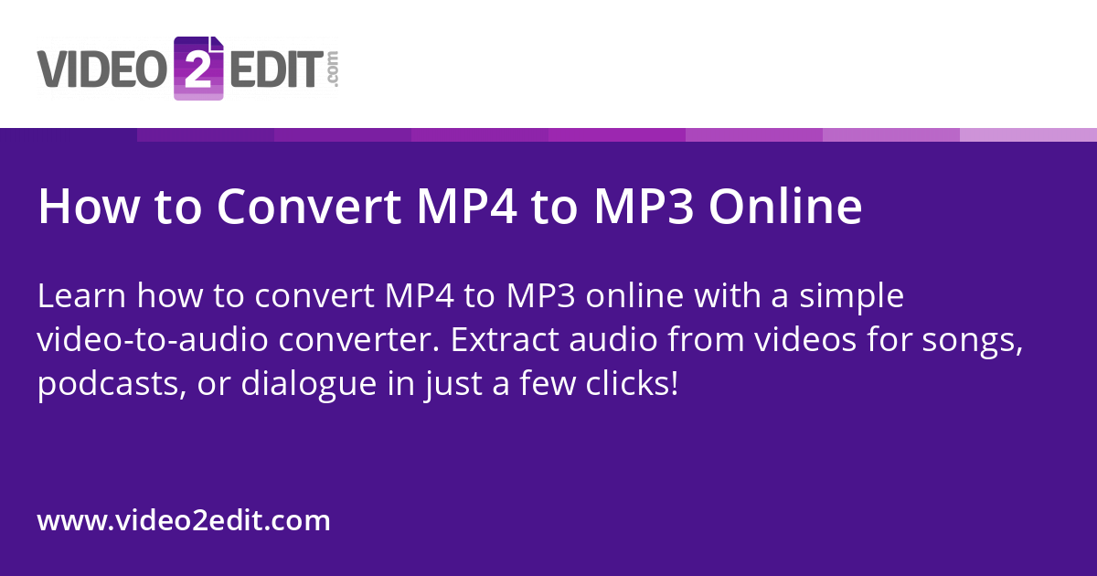 How to Convert MP4 to MP3 Online