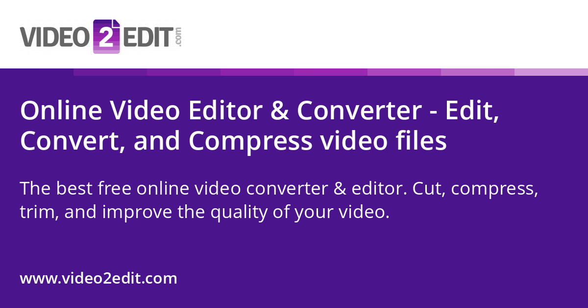 Compress video - make video files smaller online