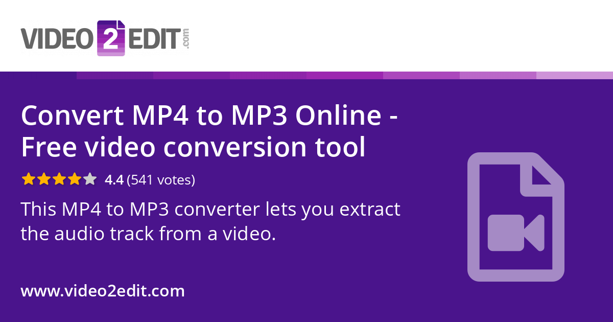 Convert MP4 To MP3 Online - Free video conversion tool