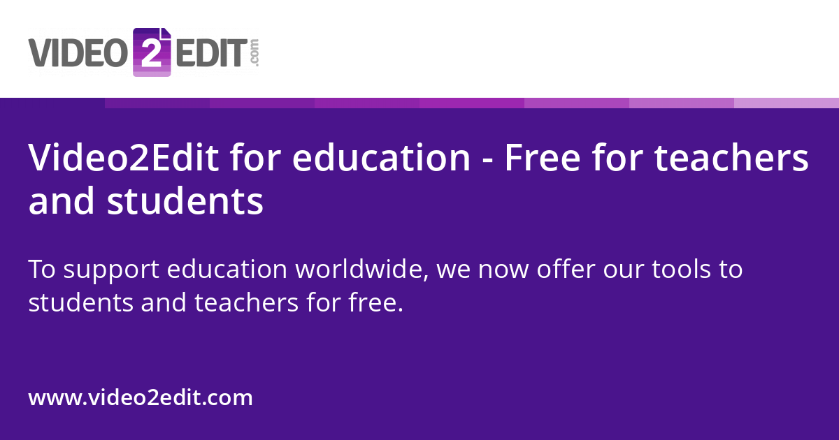 Video2Edit for education - Free for teachers and students