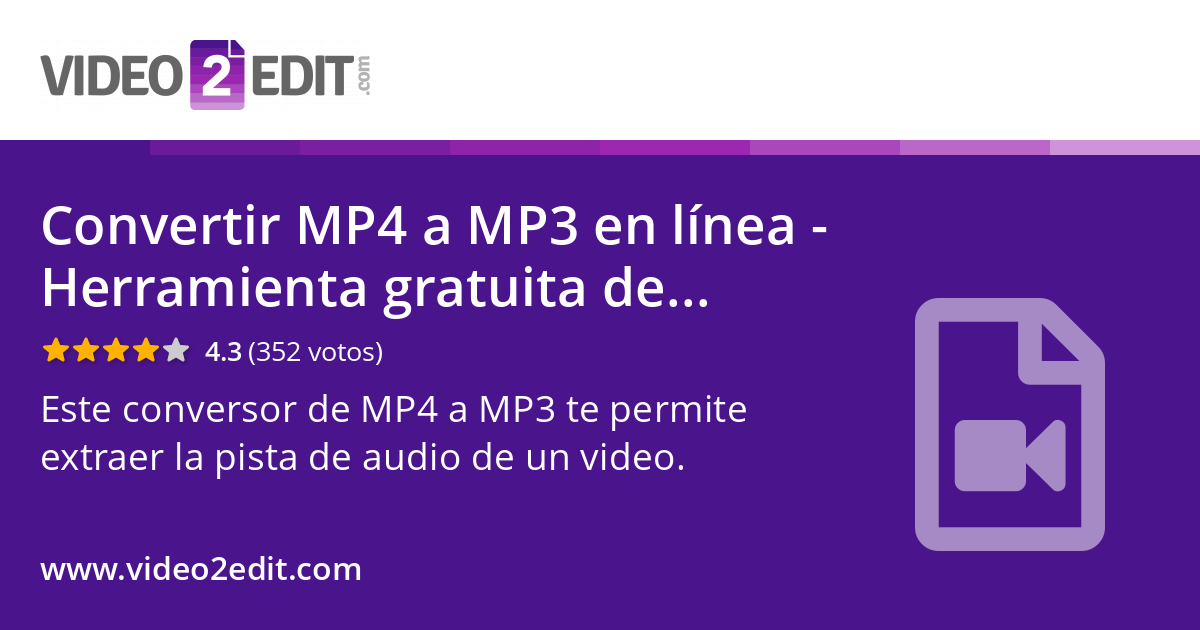 Convertir MP4 a MP3 en línea - Herramienta gratuita de conversión de video