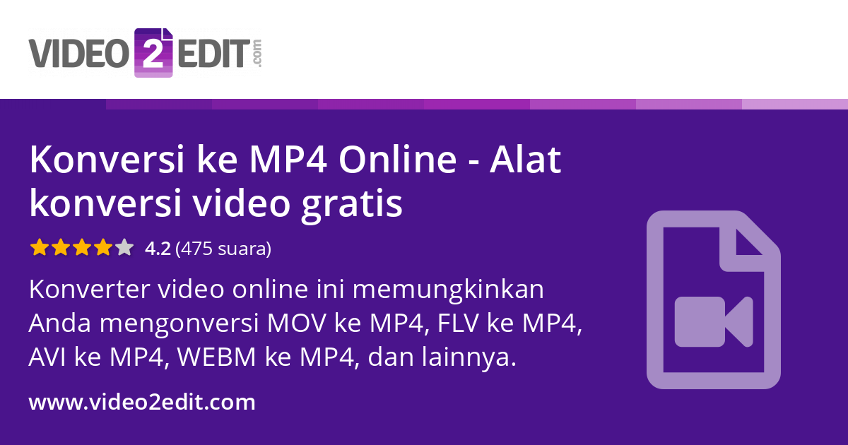 Konversi ke MP4 Online - Alat konversi video gratis