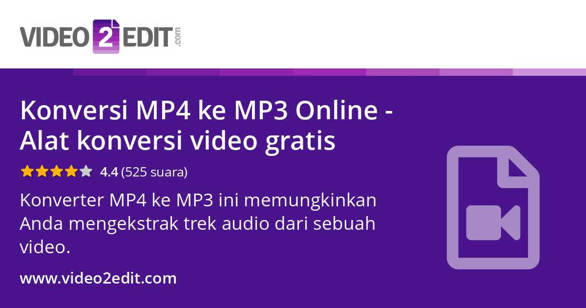Konversi MP4 ke MP3 Online - Alat konversi video gratis