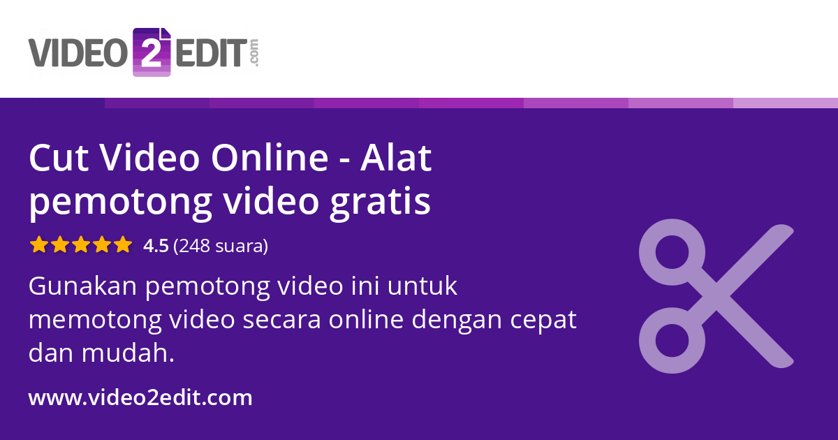 Cut Video Online - Alat pemotong video gratis
