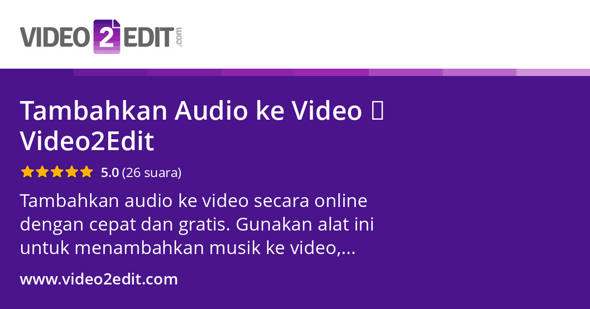 Add Audio to Video │ Video2Edit